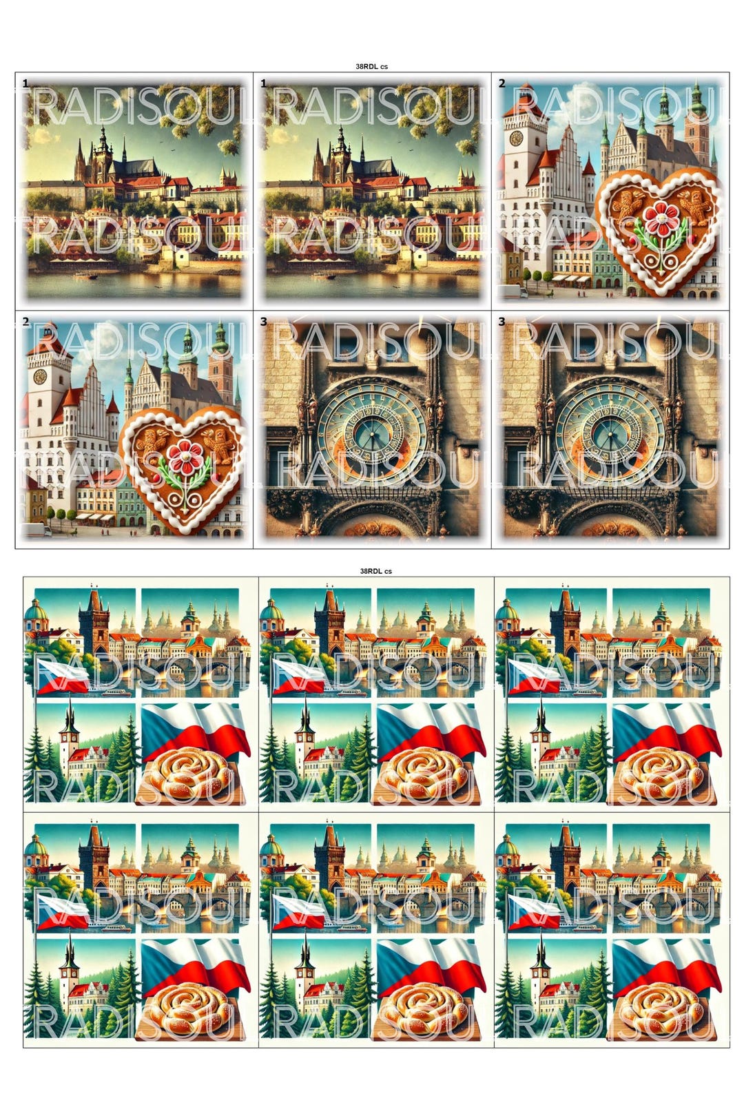 Printable Czech Republic Memory Game Downloadable Pexeso Featuring ...