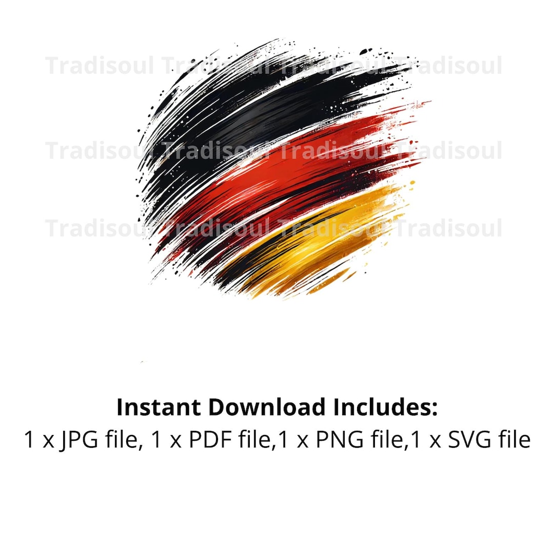 Germany Flag Watercolor Print - Digital Download | Abstract German Flag ...