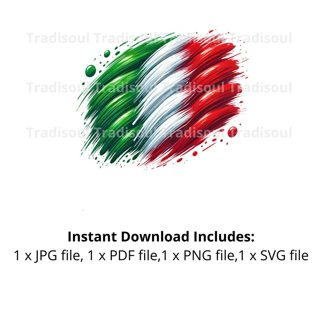 Italy Flag Watercolor Print - Digital Download | Abstract Italian Flag ...