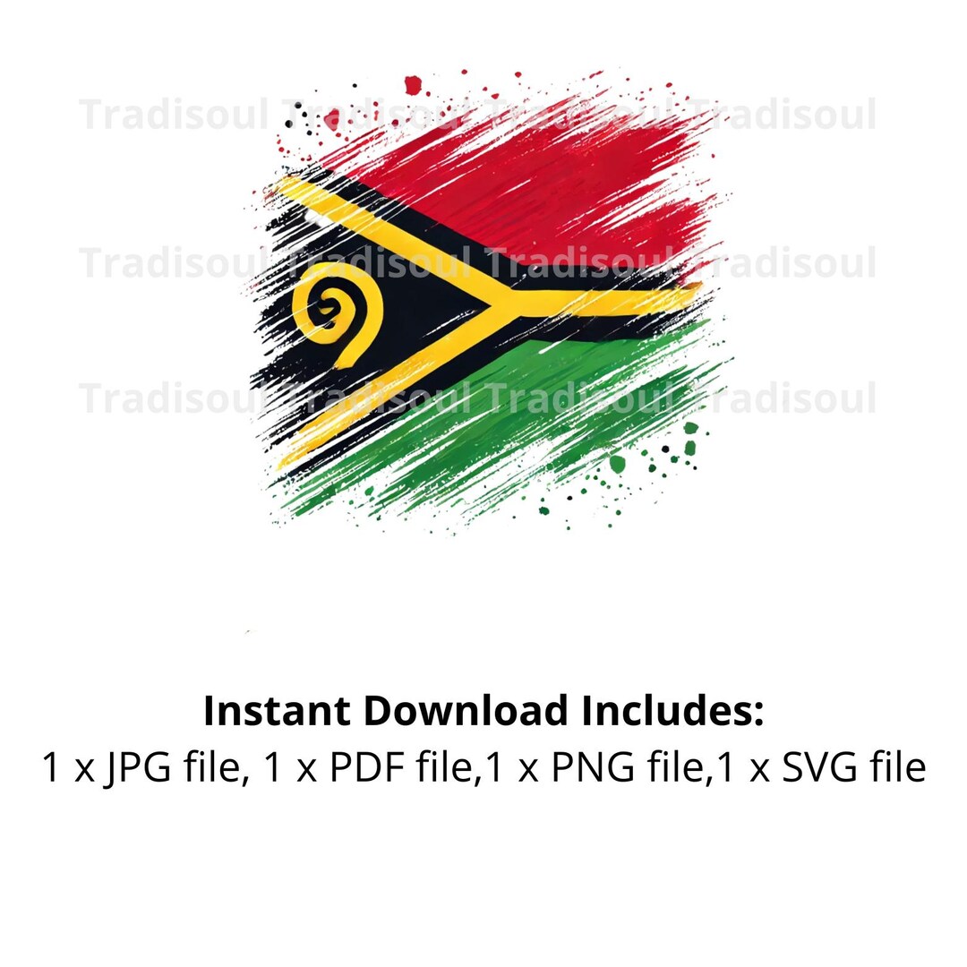 Vanuatu Flag Watercolor Print - Digital Download | Abstract Vanuatuan ...