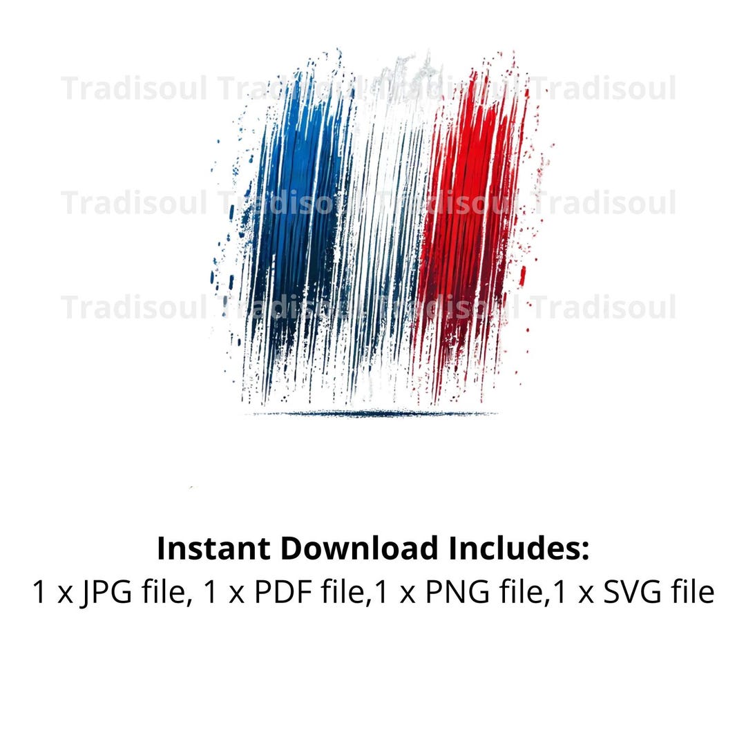 France Flag Watercolor Print - Digital Download | Abstract French Flag ...