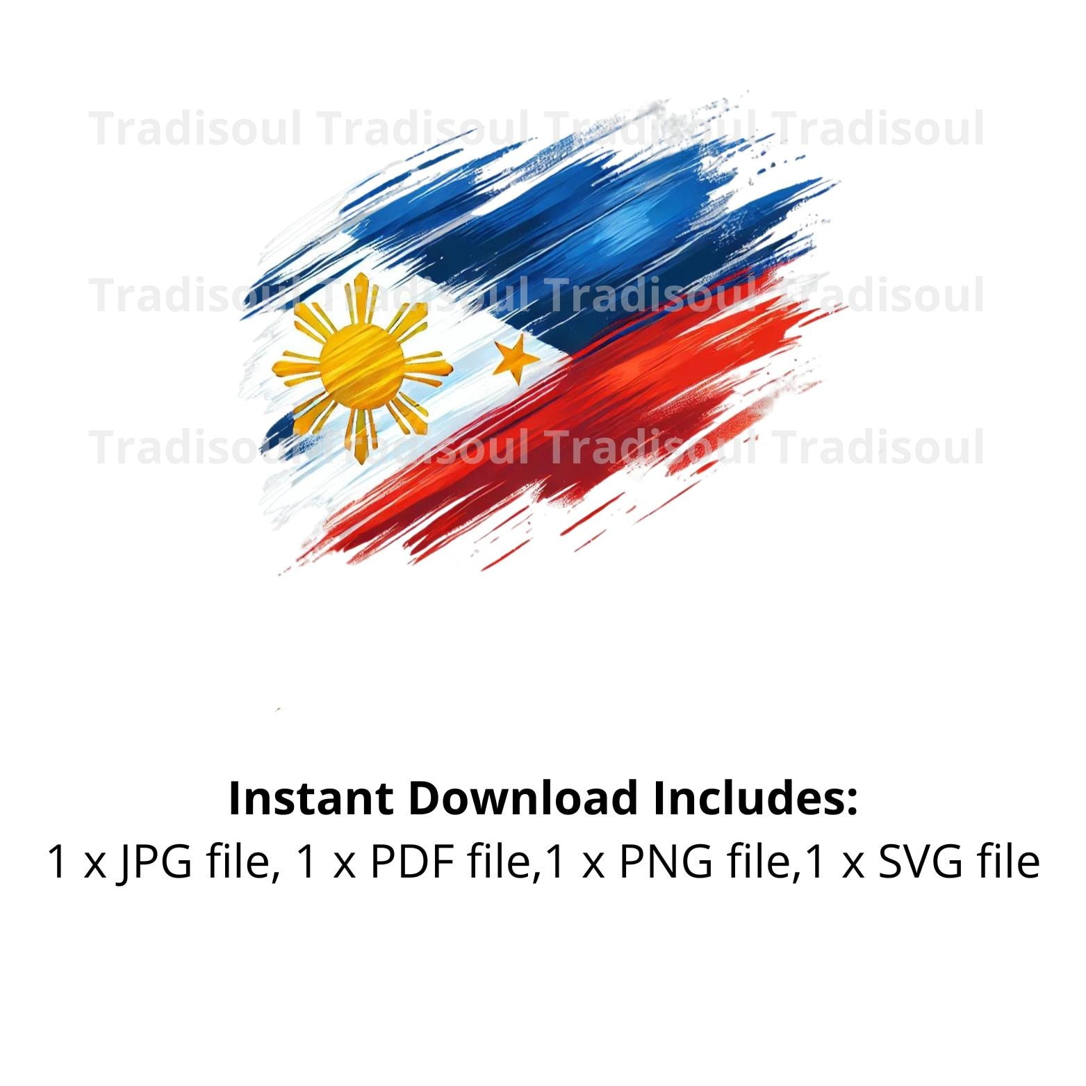 Philippines Flag Watercolor Print - Digital Download | Abstract ...