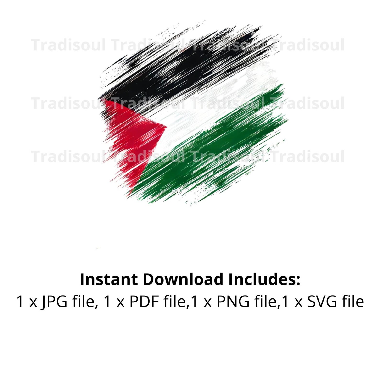 Palestine Flag Watercolor Print - Digital Download | Abstract ...