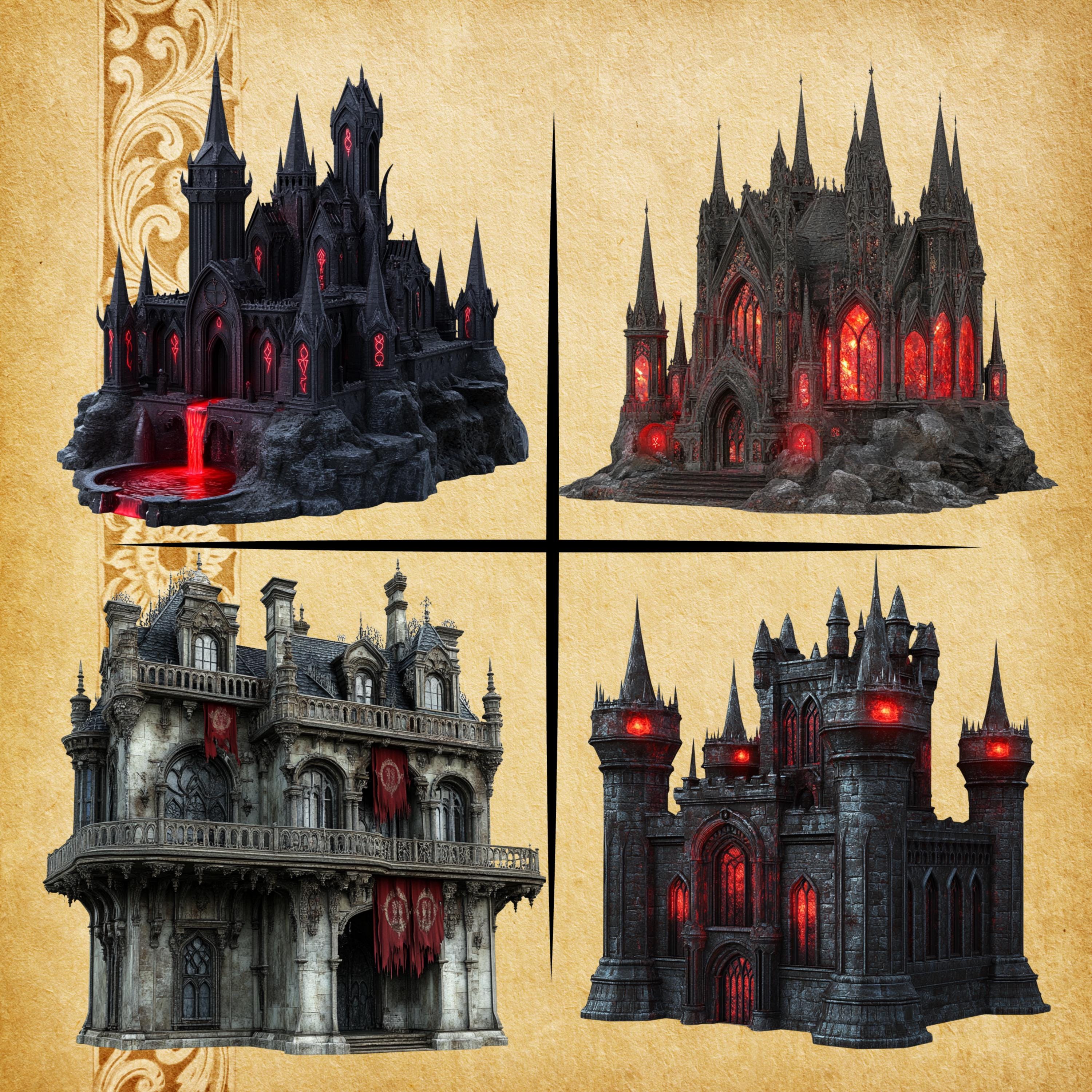 Vampire Buildings Clipart – 20 Gothic-inspired Designs , Transparent ...