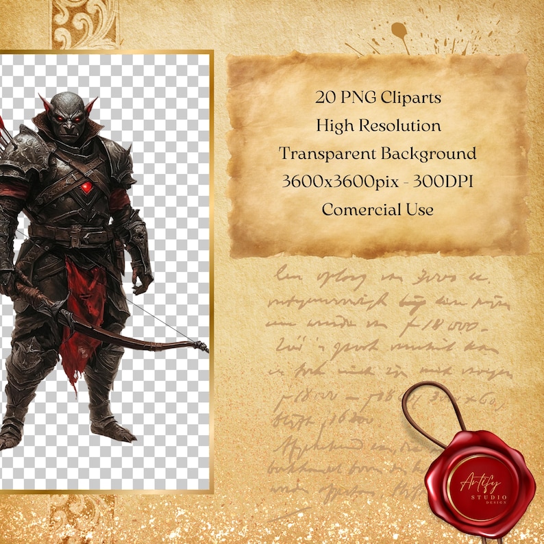 Fantasy Rangers Clipart – 20 Skilled Archers and Stealthy Warriors for ...