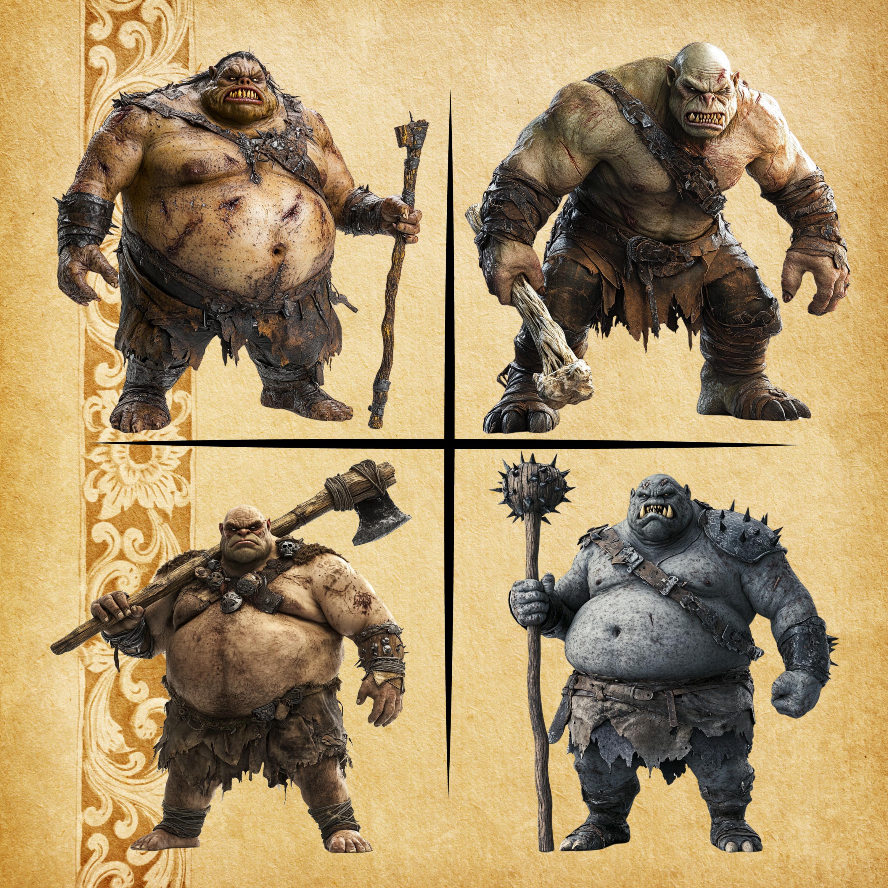 Monstrous Ogres Fantasy RPG Cliparts, Commercial Use, Dnd, RPG , PNG ...