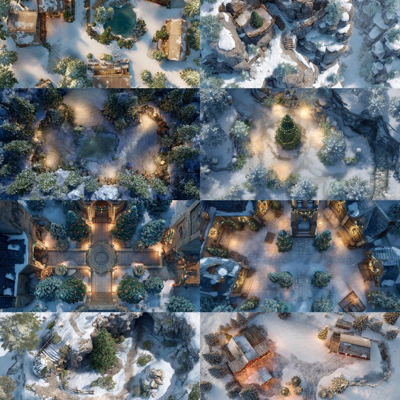 Christmas Battle Maps – 28 High-resolution JPG Maps for RPG & TTRPG ...