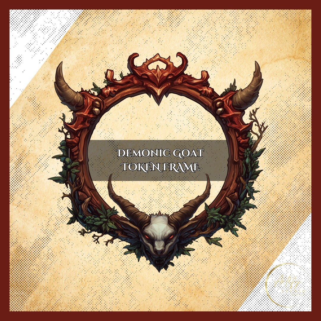 Demonic Goat Token Frame – Digital Border for Dnd or Anything Game ...
