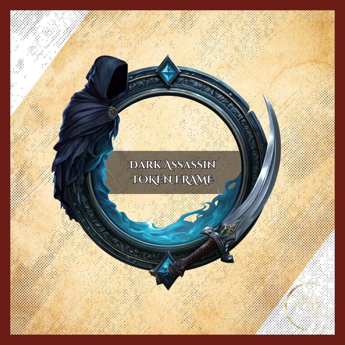 Dark Assassin Token Frame – Digital Border for Dnd or Anything Game ...