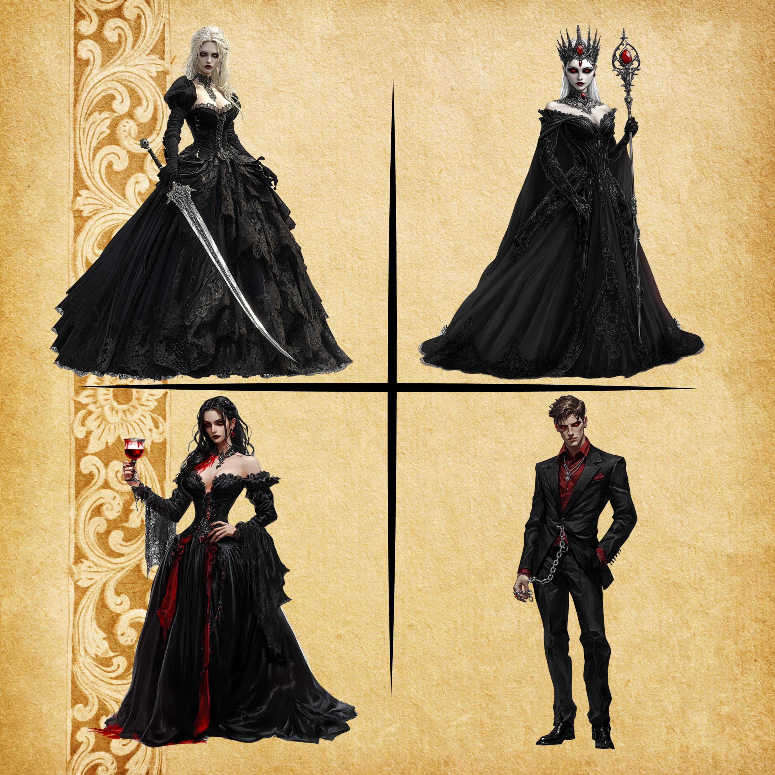 Noble Vampires Clipart – 20 Elegant and Mysterious Vampires for Your ...