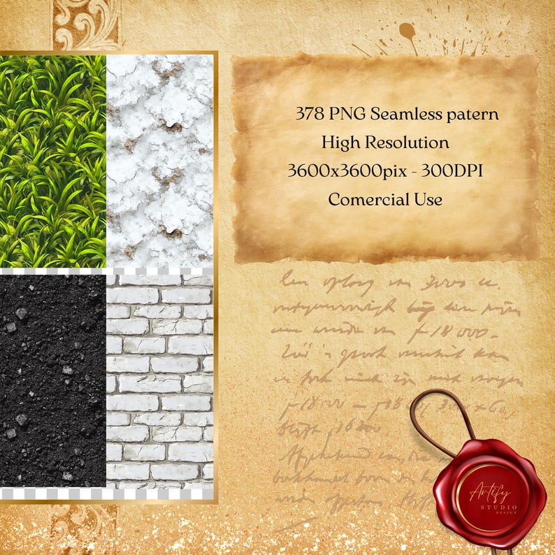 Texture Pack for Game Creators – 378 Seamless PNG Textures – 31 ...