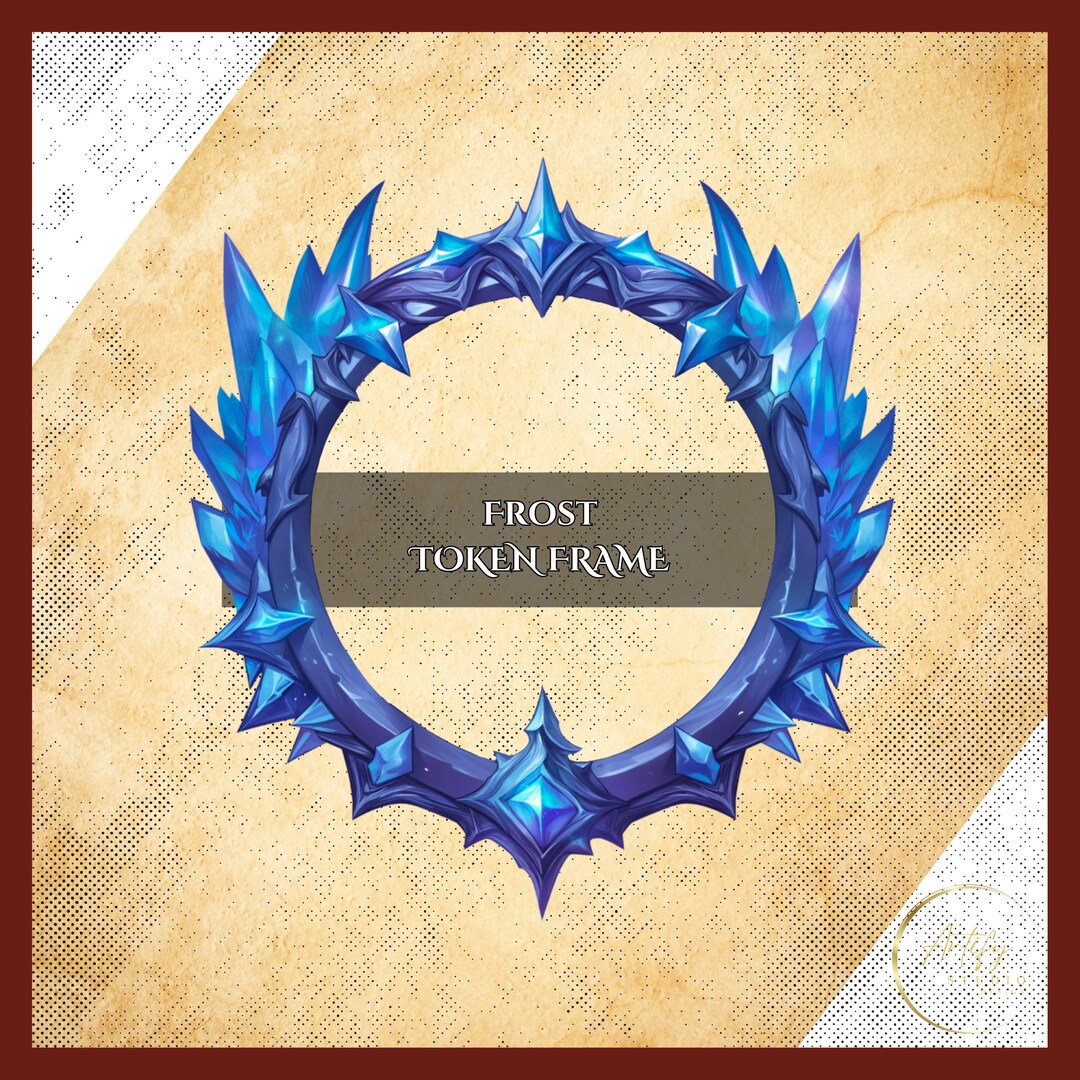 Frost Token Frame – Digital Border for Dnd or Anything Game. Compatible ...