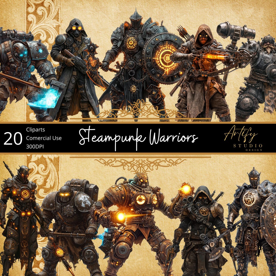 Steampunk Warriors – Fantasy Characters in Steampunk Style – 20 ...