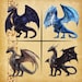 Mythical Dragons Cliparts, Commercial Use, Fantasy Dragons, RPG , PNG ...