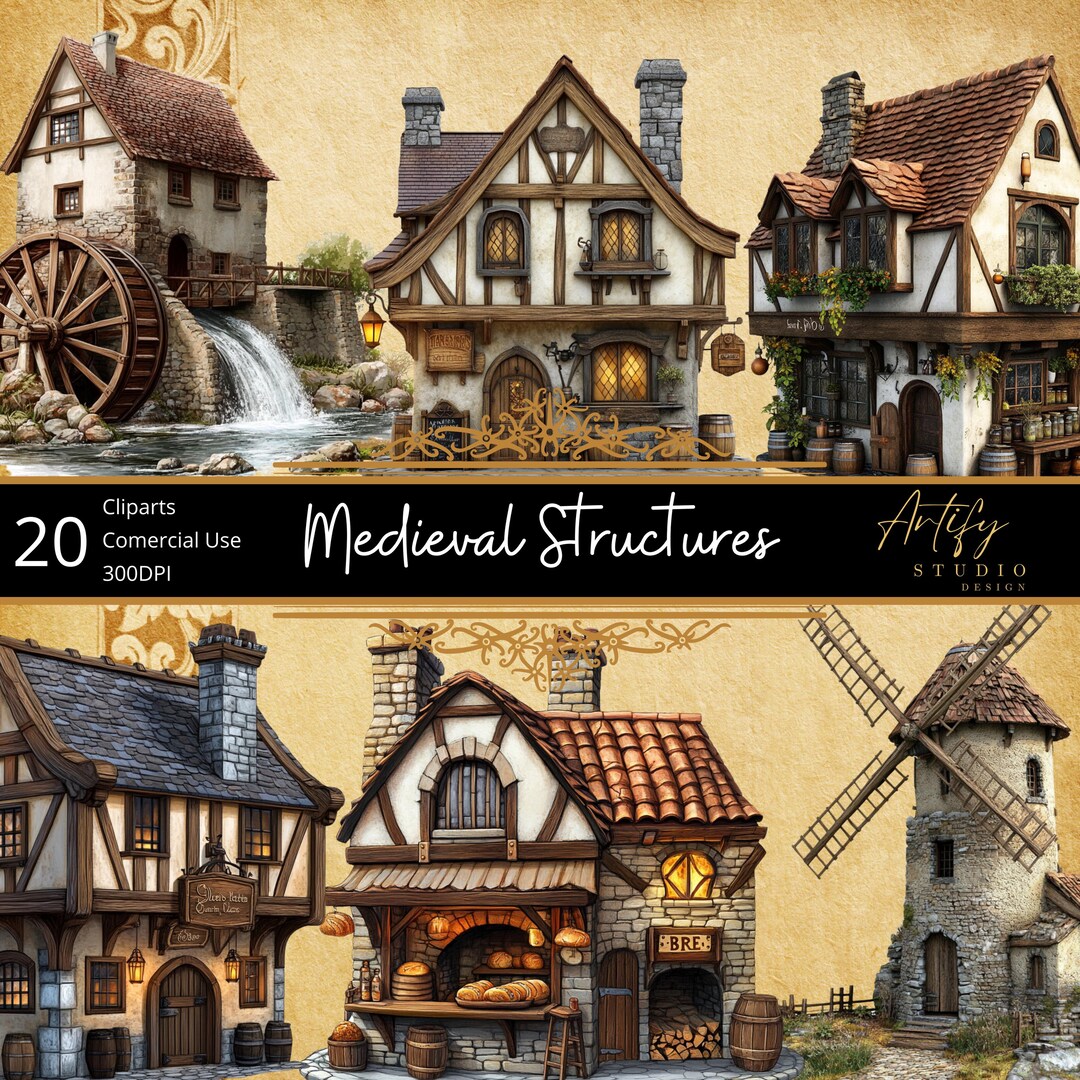 Medieval Structures RPG Cliparts, Commercial Use, Dnd, RPG , PNG ...