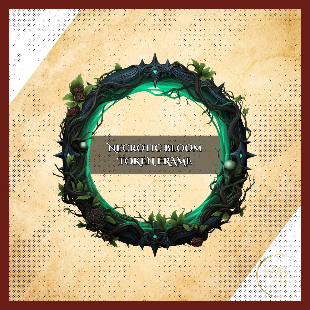 Necrotic Bloom Token Frame – Digital Border for Dnd or Anything Game ...