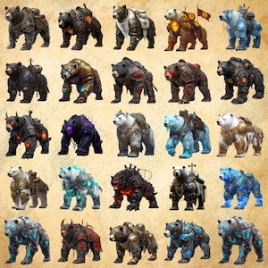 Fantasy Bear Mounts – Majestic Beasts for Warriors , RPG Cliparts ...