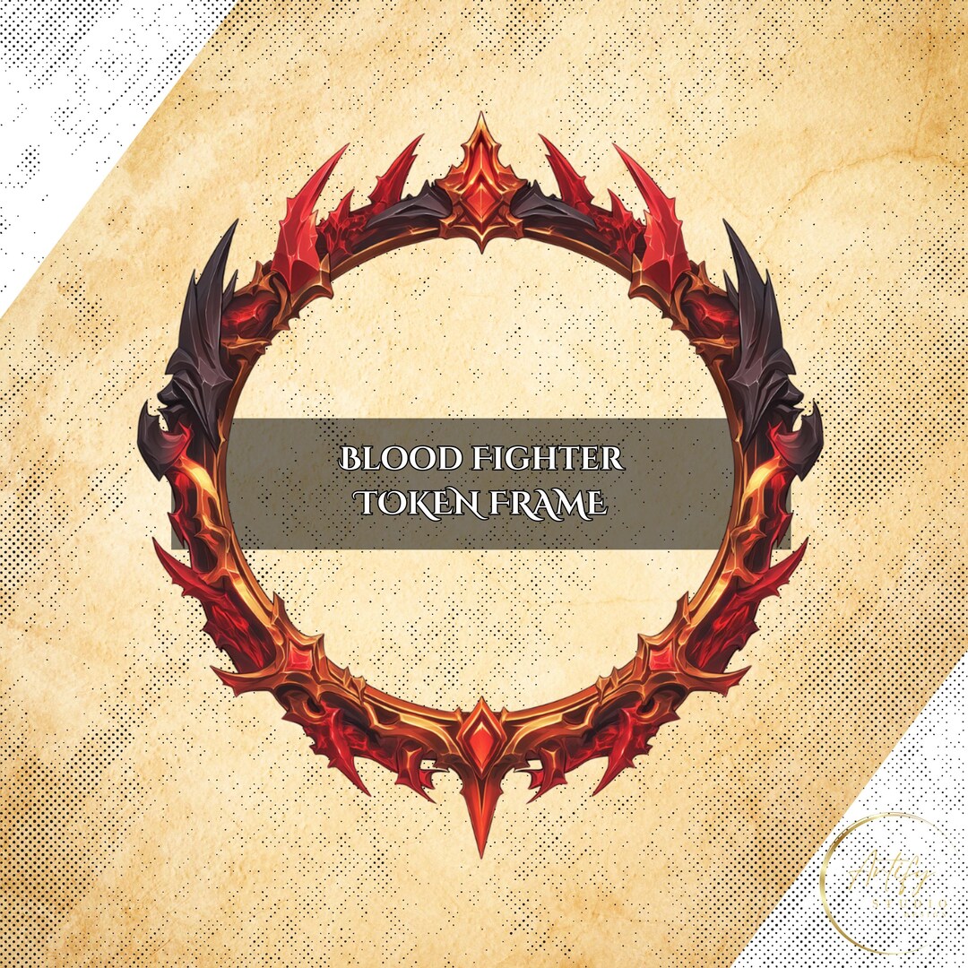 Blood Fighter Token Frame – Digital Border for Dnd or Anything Game ...