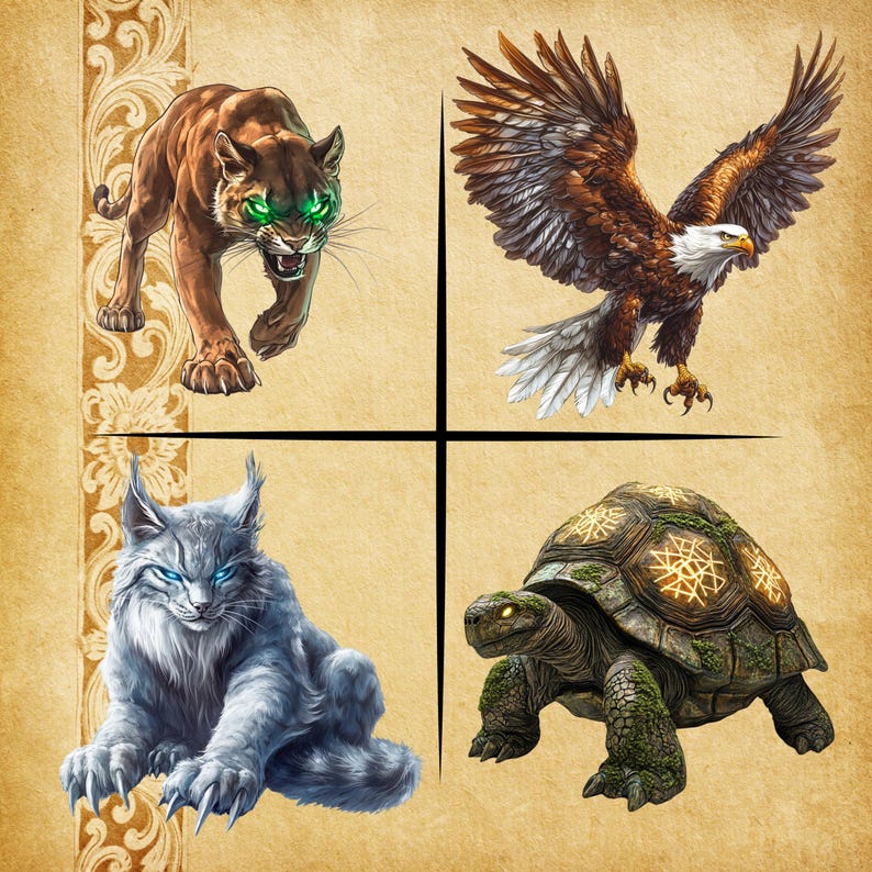 Fantasy RPG Wild Beasts Cliparts, Commercial Use, Dnd, RPG , PNG ...