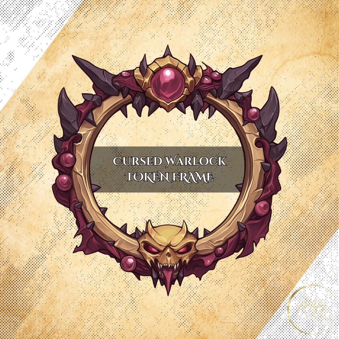 Cursed Warlock Token Frame – Digital Border for Dnd or Anything Game ...