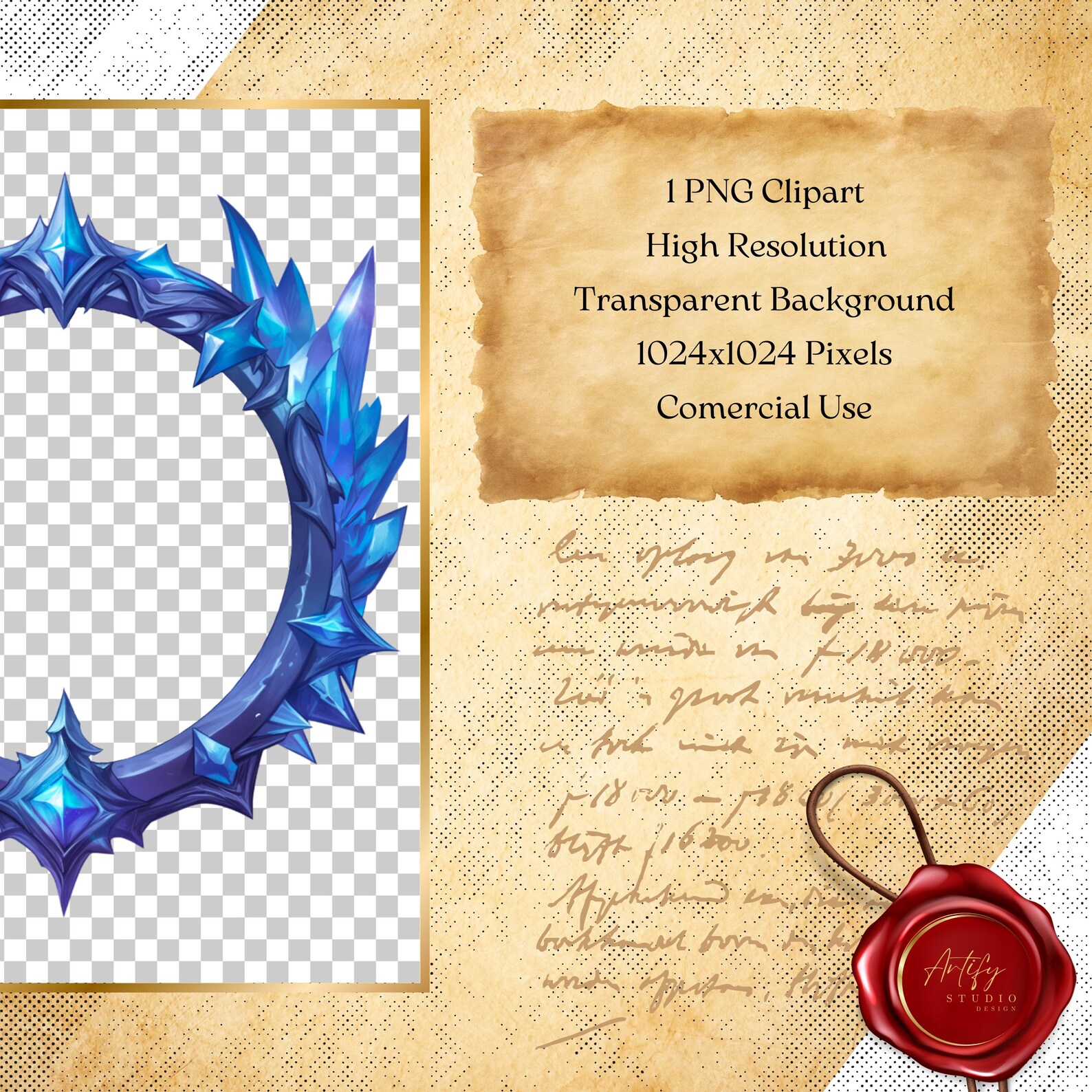 Frost Token Frame – Digital Border for Dnd or Anything Game. Compatible ...