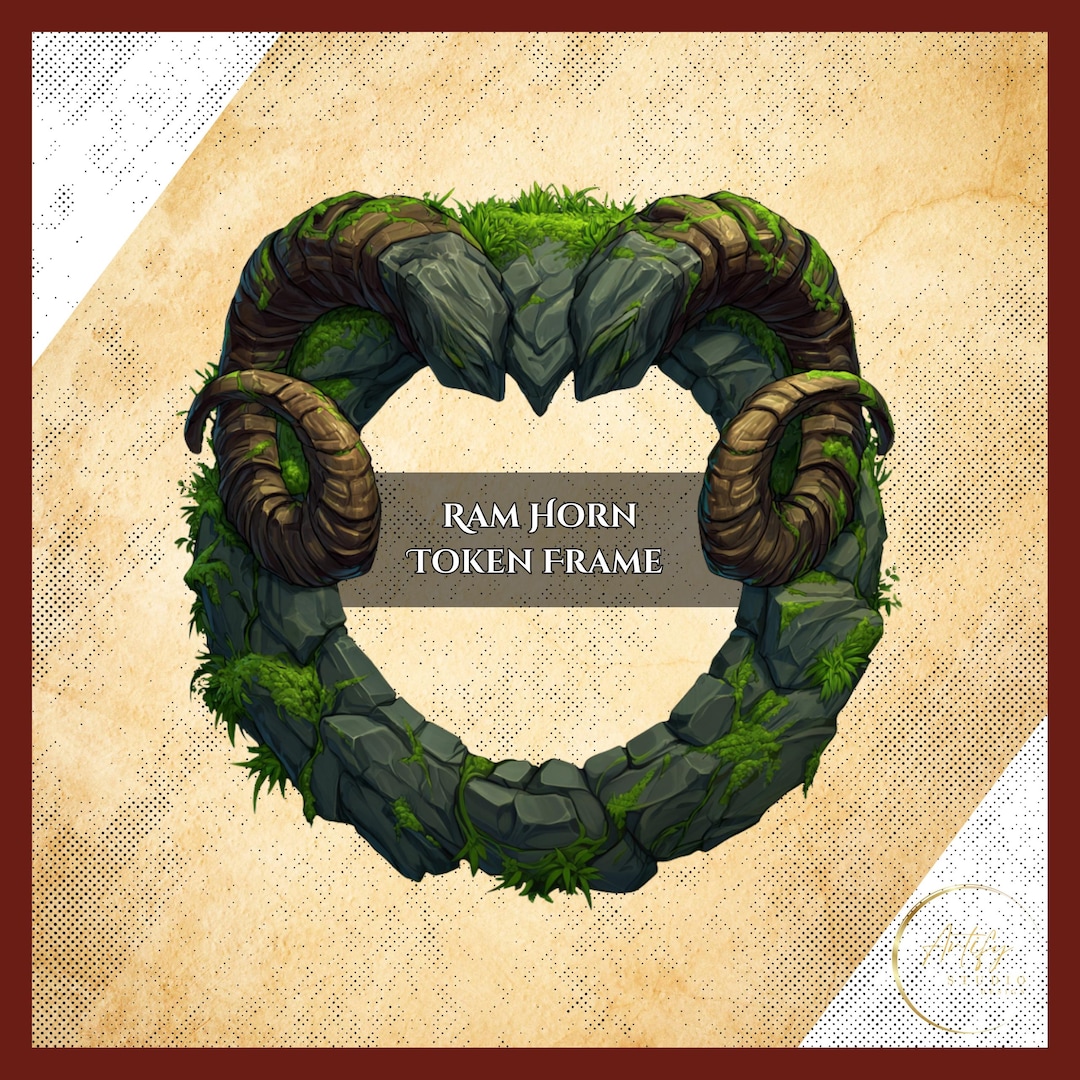 Ram Horn Token Frame – Digital Border for Dnd or Anything Game ...