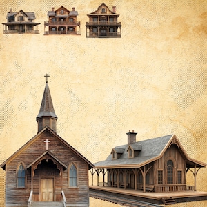 28 Western Buildings – Classic Wild West Structures , Transparent ...