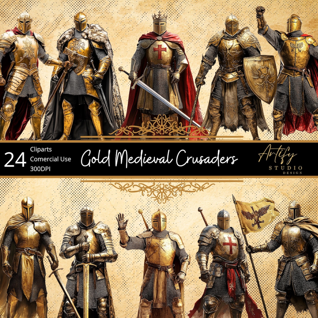 Gold Medieval Crusaders – Radiant Holy Knights of the Old World ...