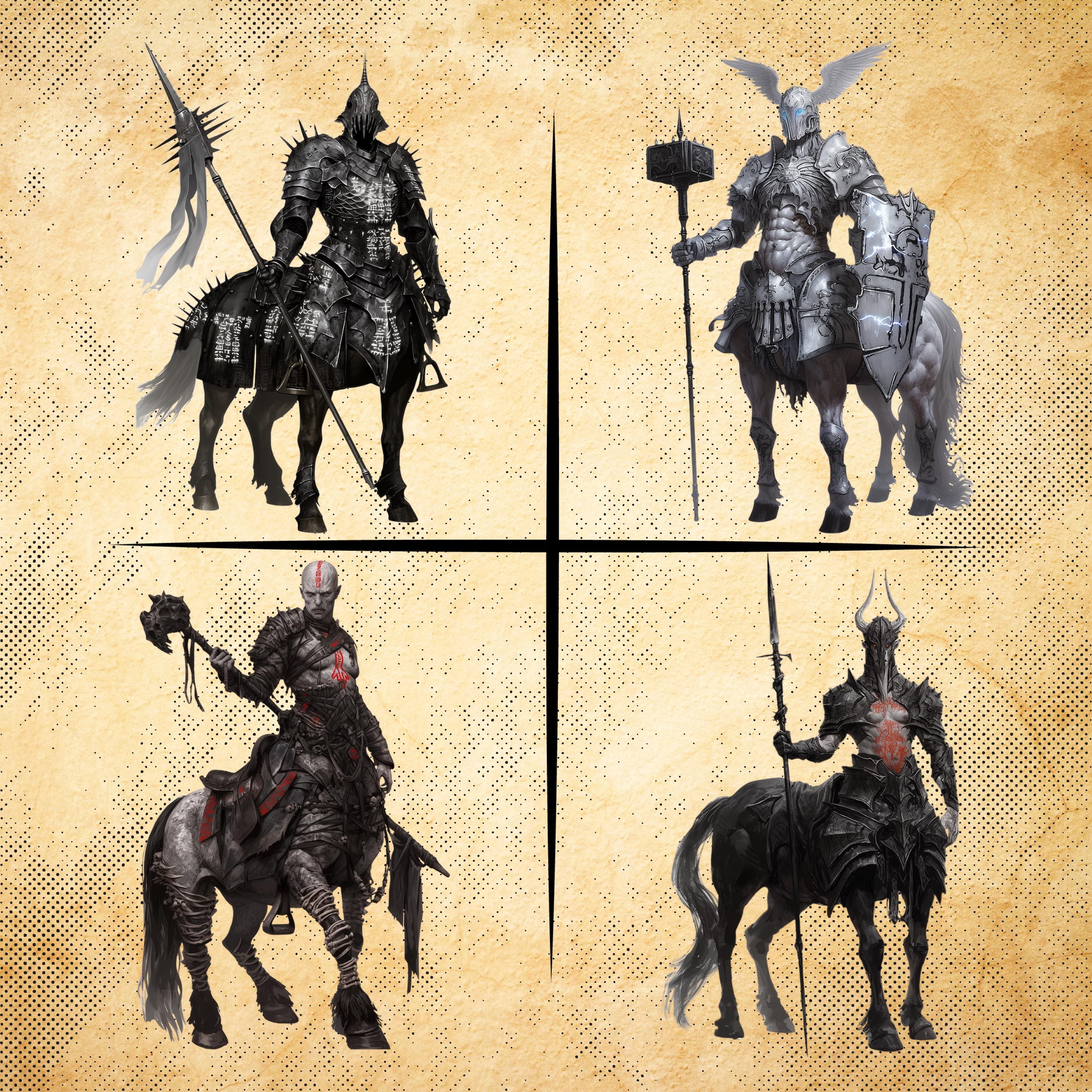 Centaur Warriors – Proud Guardians of the Wild, Fantasy Cliparts ...
