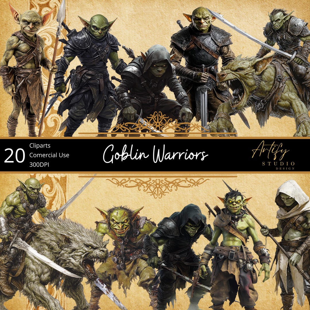 Fantasy RPG Goblin Warriors Cliparts, Commercial Use, Dnd, RPG , PNG ...