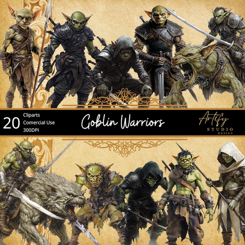 Fantasy RPG Goblin Warriors Cliparts, Commercial Use, Dnd, RPG , PNG ...