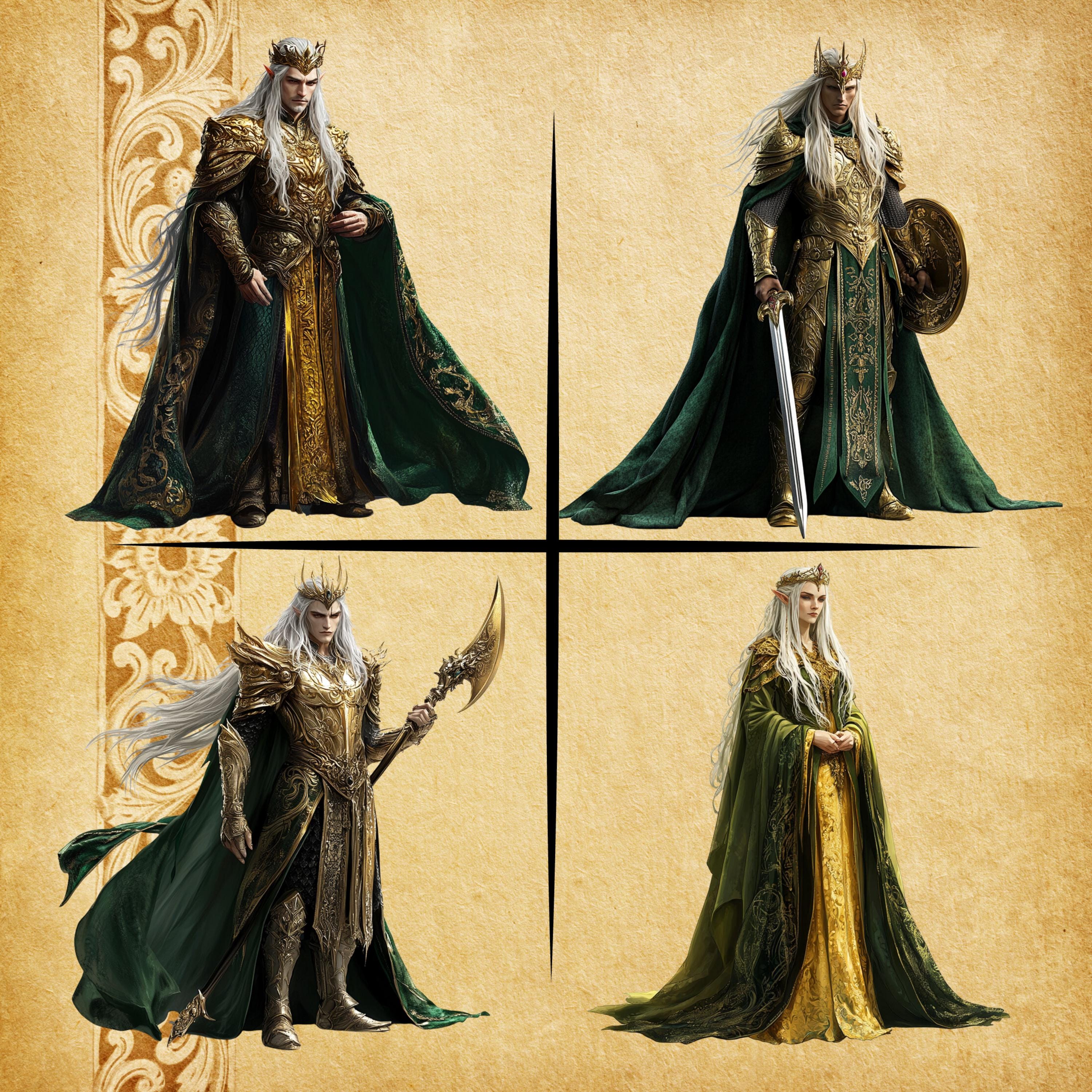 Noble Elves Cliparts, Commercial Use, Fantasy Elves, RPG , PNG ...