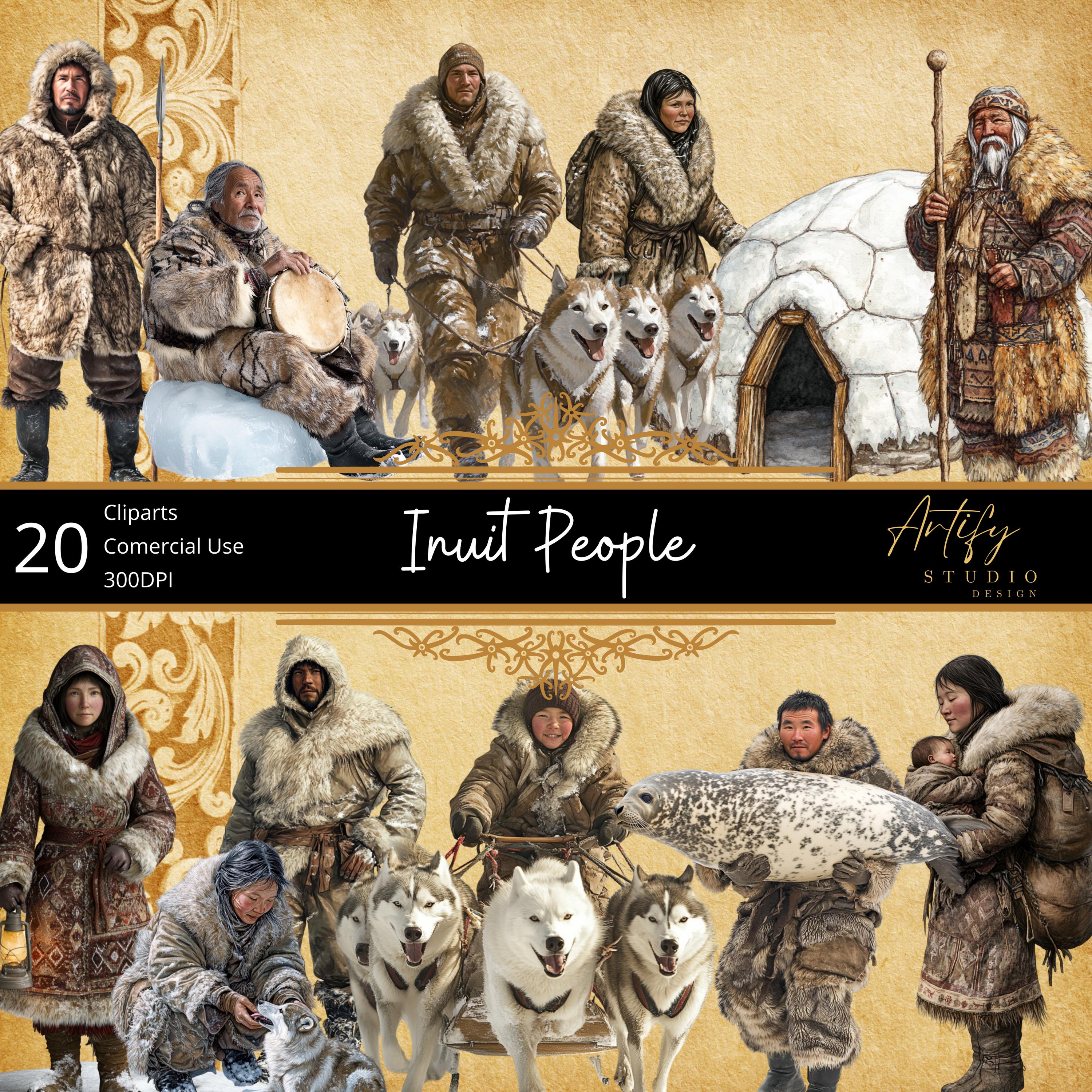 Inuit People Clipart – Traditional and Cultural Illustrations of the ...