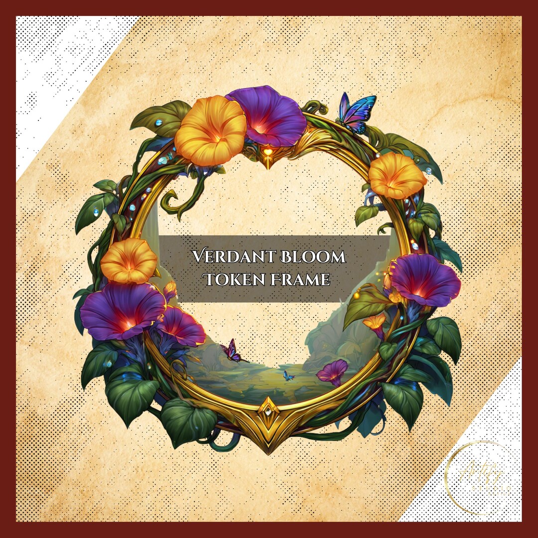 Verdant Bloom Token Frame – Digital Border for Dnd or Anything Game ...