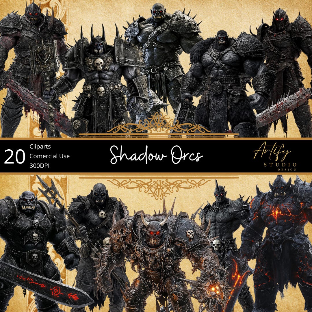 Shadow Orcs Fantasy RPG Cliparts, Commercial Use, Dnd, RPG , PNG ...