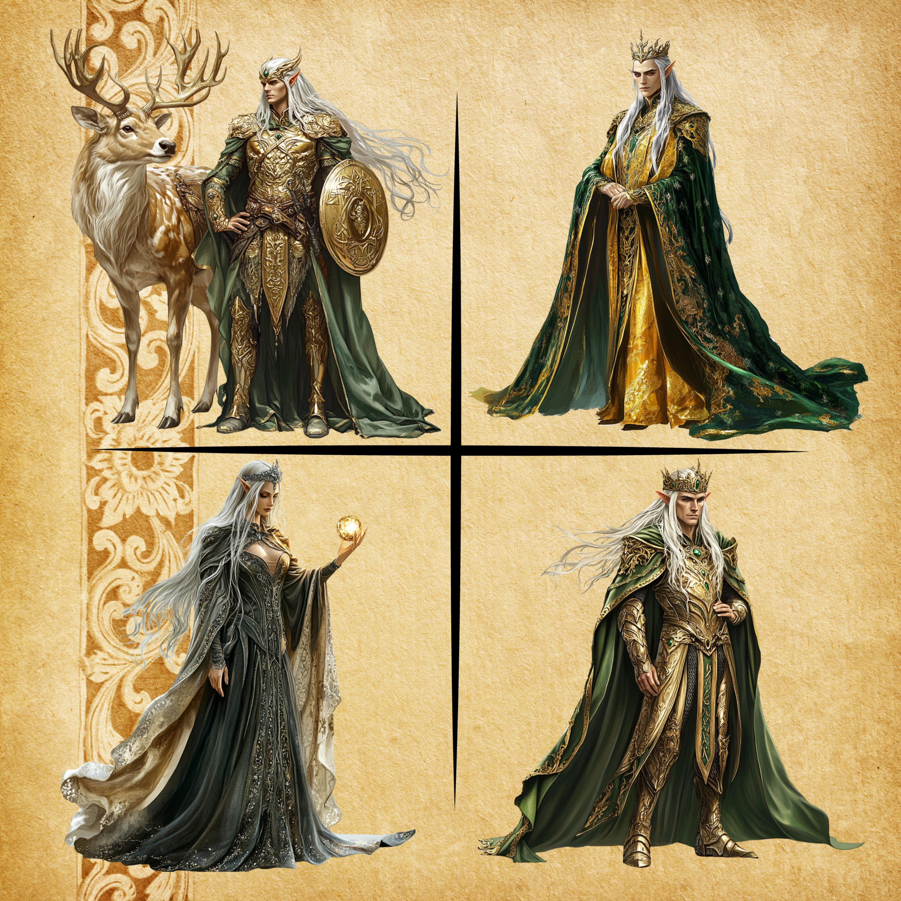 Noble Elves Cliparts, Commercial Use, Fantasy Elves, RPG , PNG ...