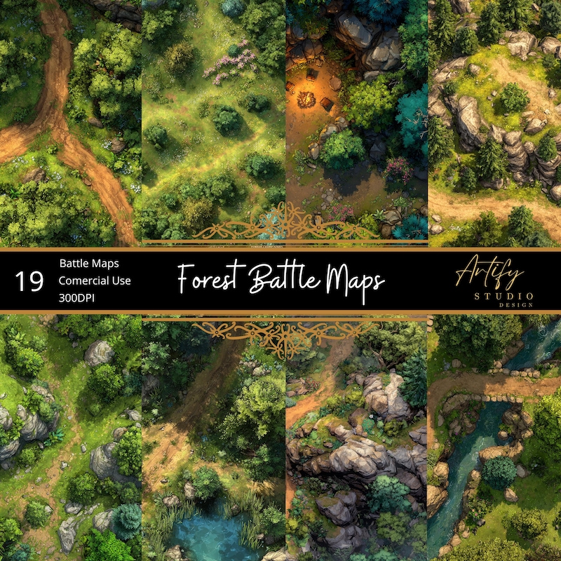 Forest Battlemaps - Etsy