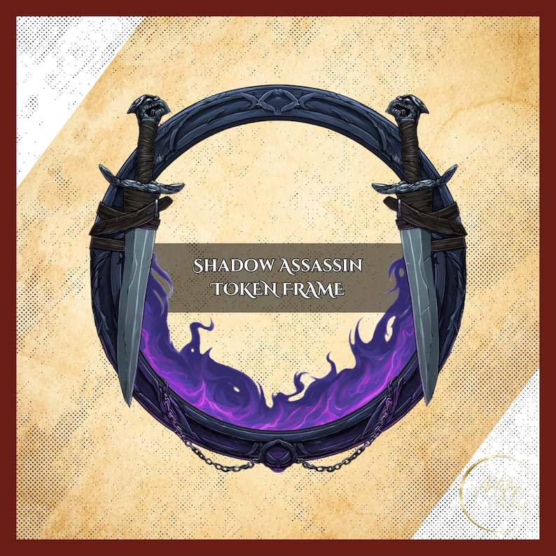 Shadow Assassin Token Frame – Digital Border for Dnd or Anything Game ...
