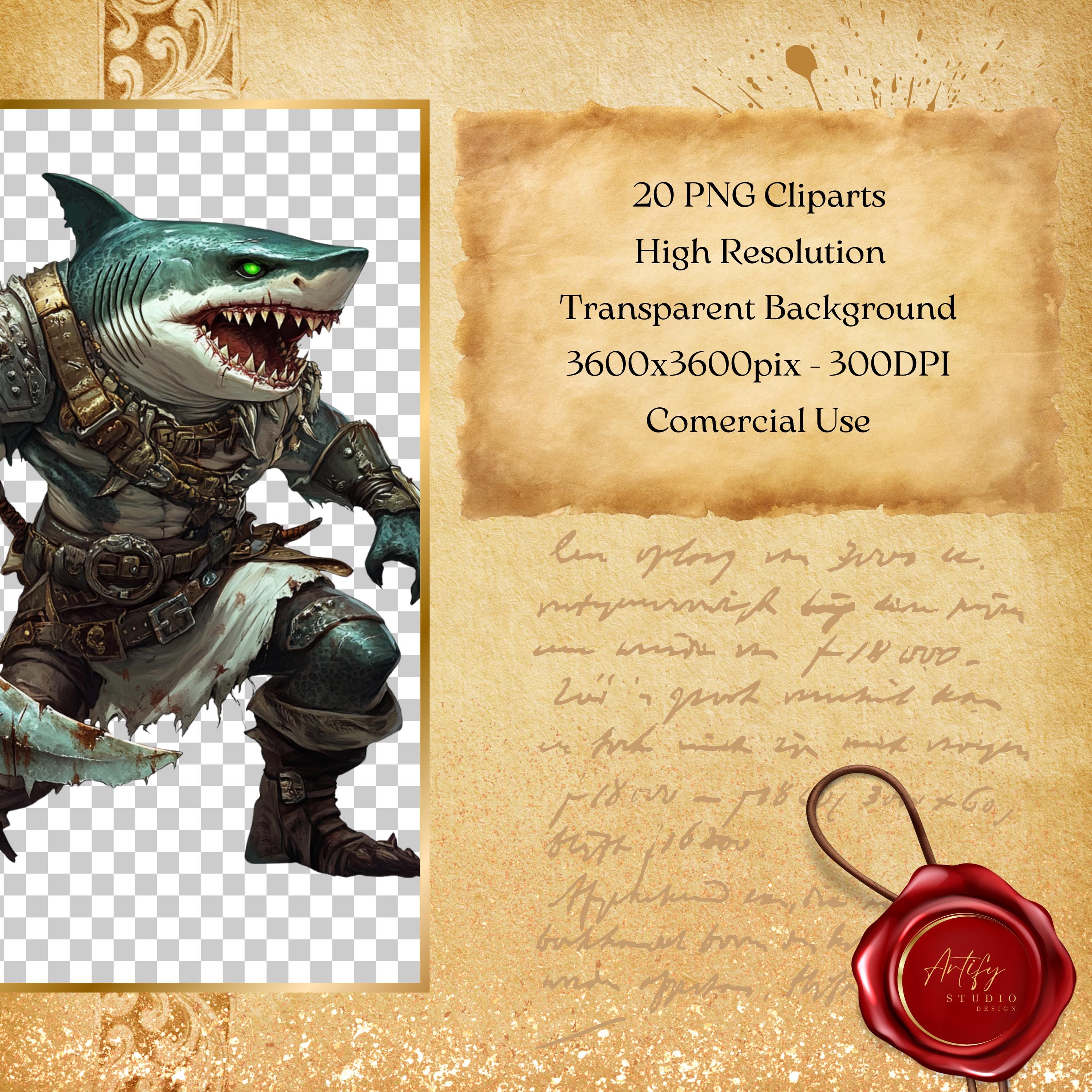Shark Pirates Clipart – 20 Dnd-inspired Designs , Transparent ...