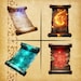 Enchanted Scrolls Clipart – Magical Ancient Scrolls With Mystical ...