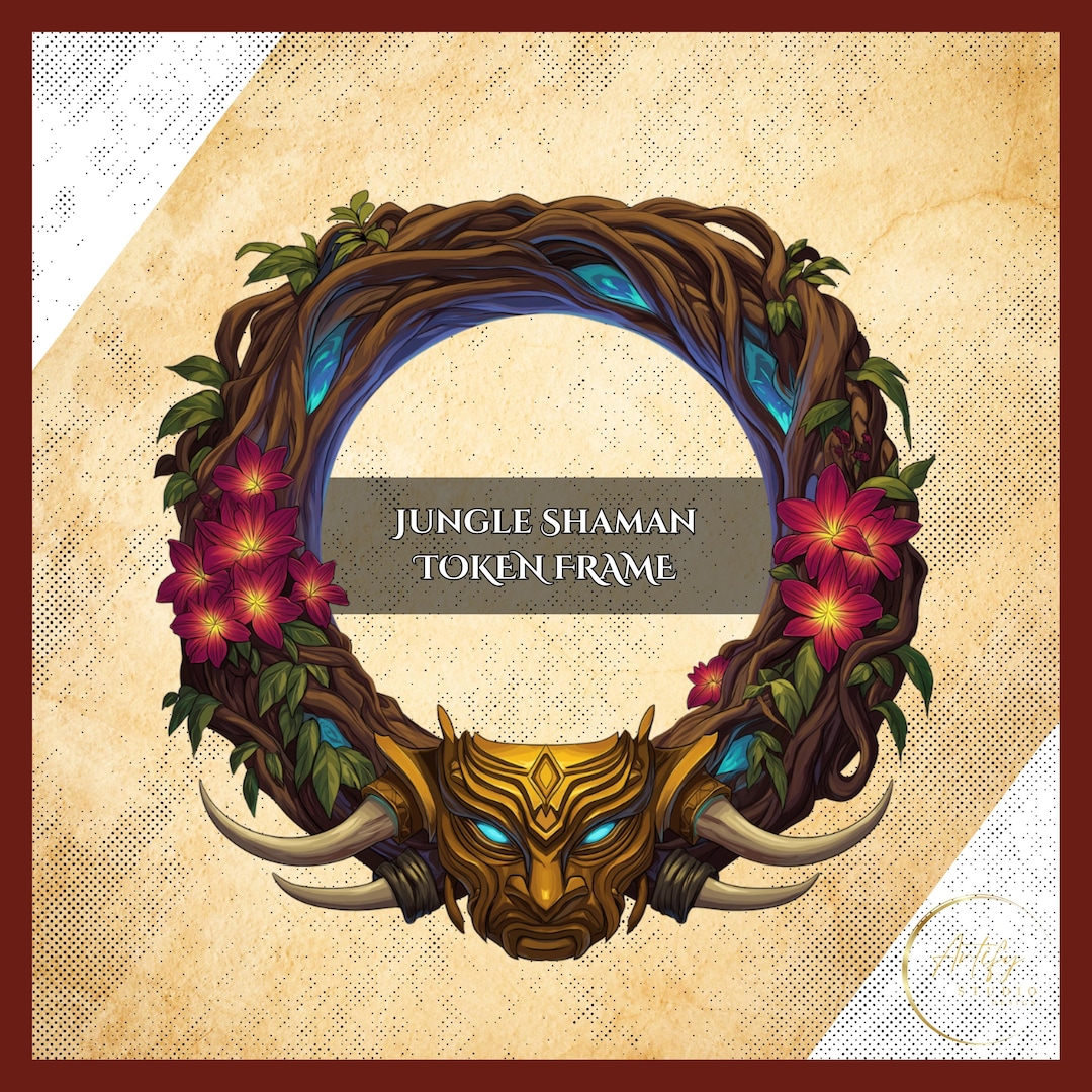 Jungle Shaman Token Frame – Digital Border for Dnd or Anything Game ...