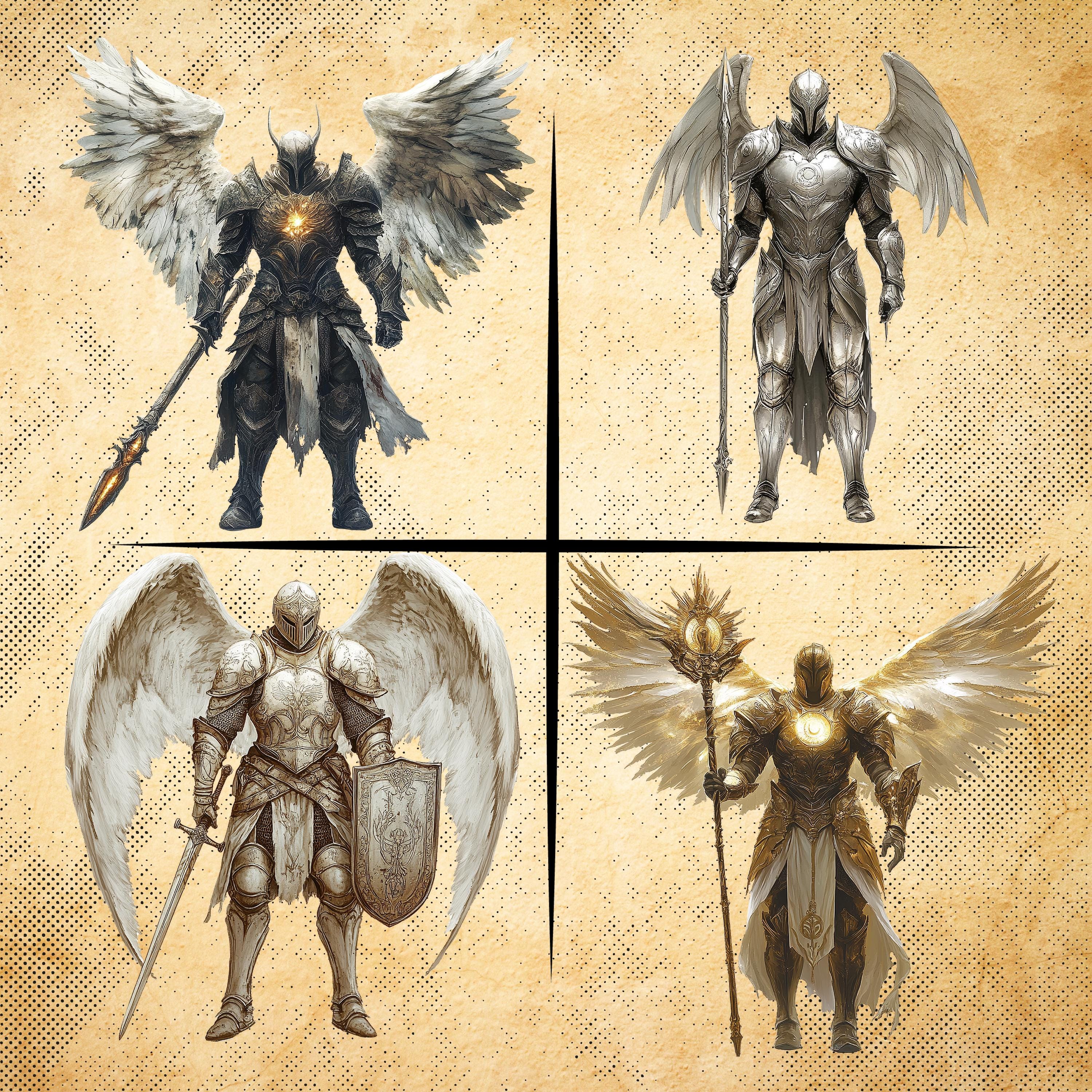 Fantasy Angel Guardians – Divine Protectors in Fantasy Style , Holy ...
