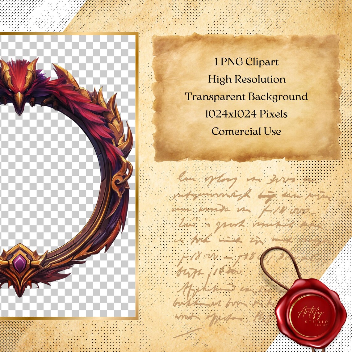 Infernal Flight Token Frame – Digital Border for Dnd or Anything Game ...