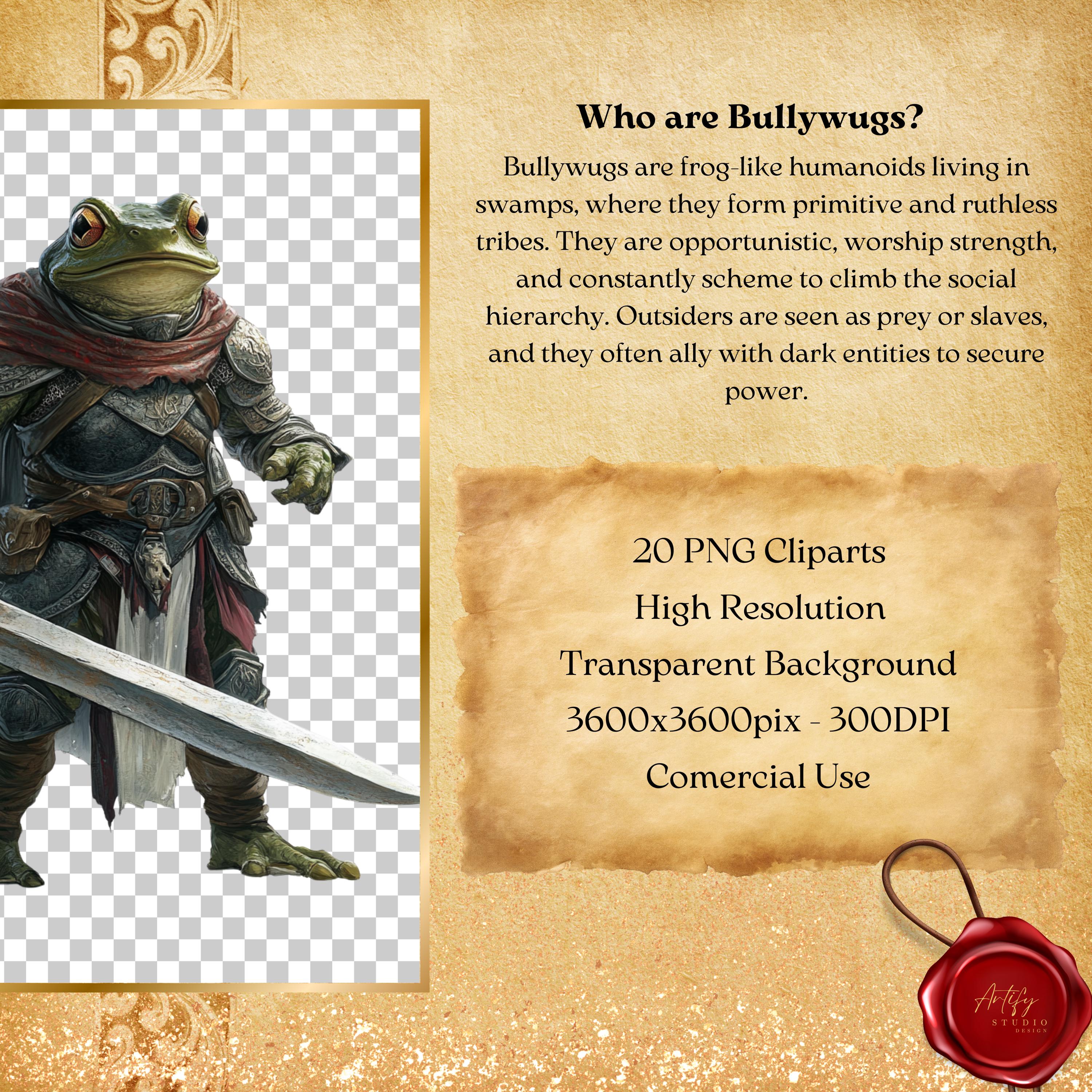 Bullywug Frog Humanoids Clipart – 20 Cunning and Swamp-dwelling ...