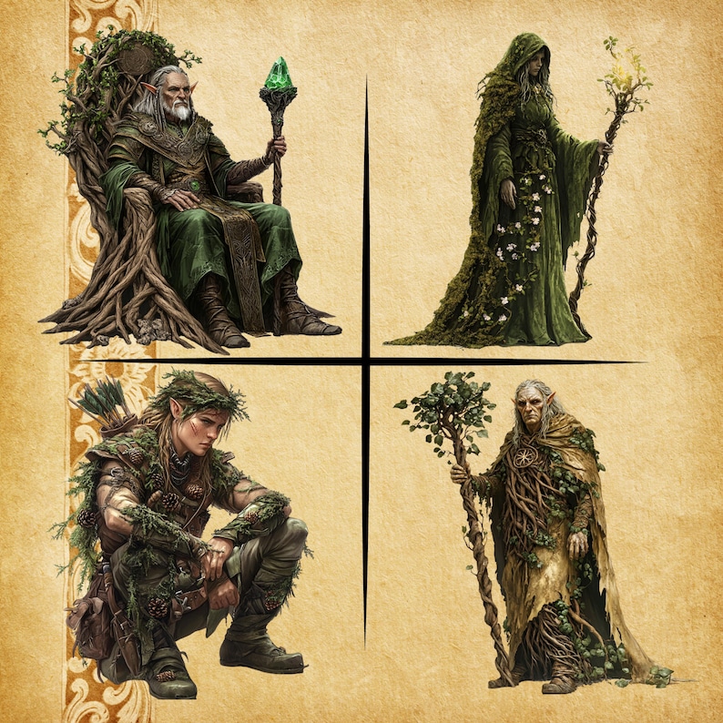 Wood Elves Clipart – Mystical and Enchanting Forest Dwellers – 20 ...