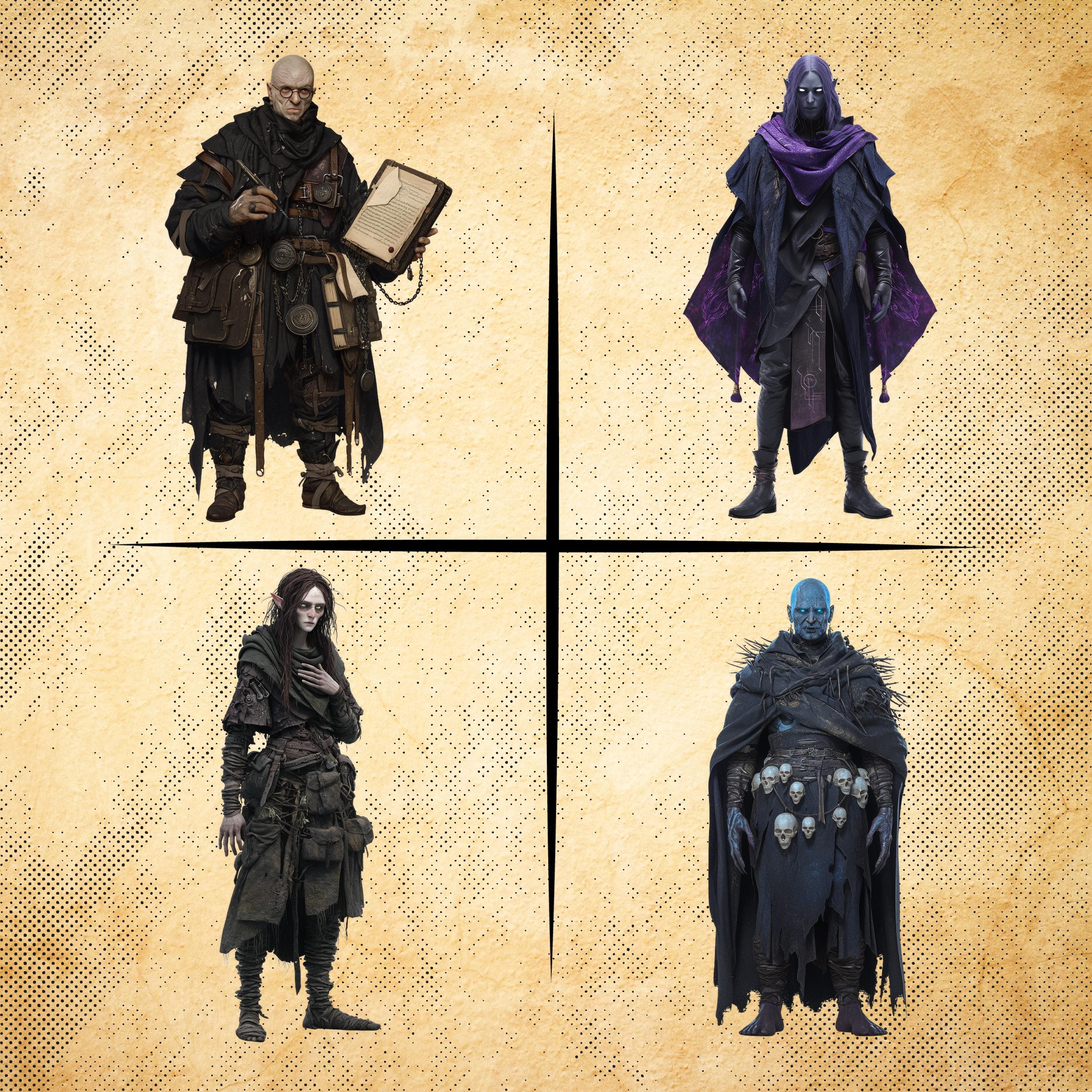 Dark Npcs – 24 Mysterious Fantasy Character Cliparts for RPG & TTRPG ...