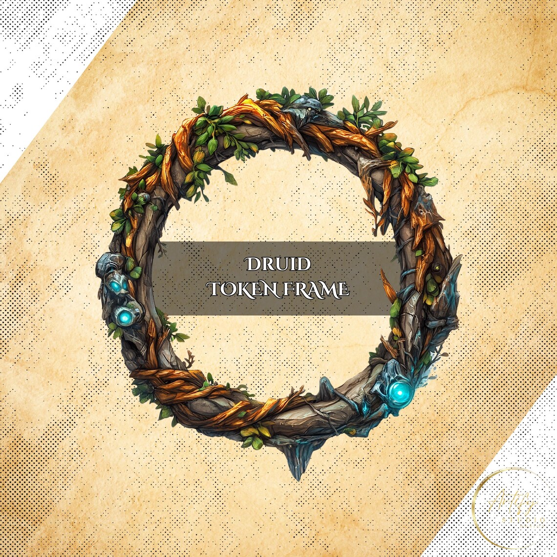Druid Game Token Border – Digital Border for Dnd or Anything Game ...