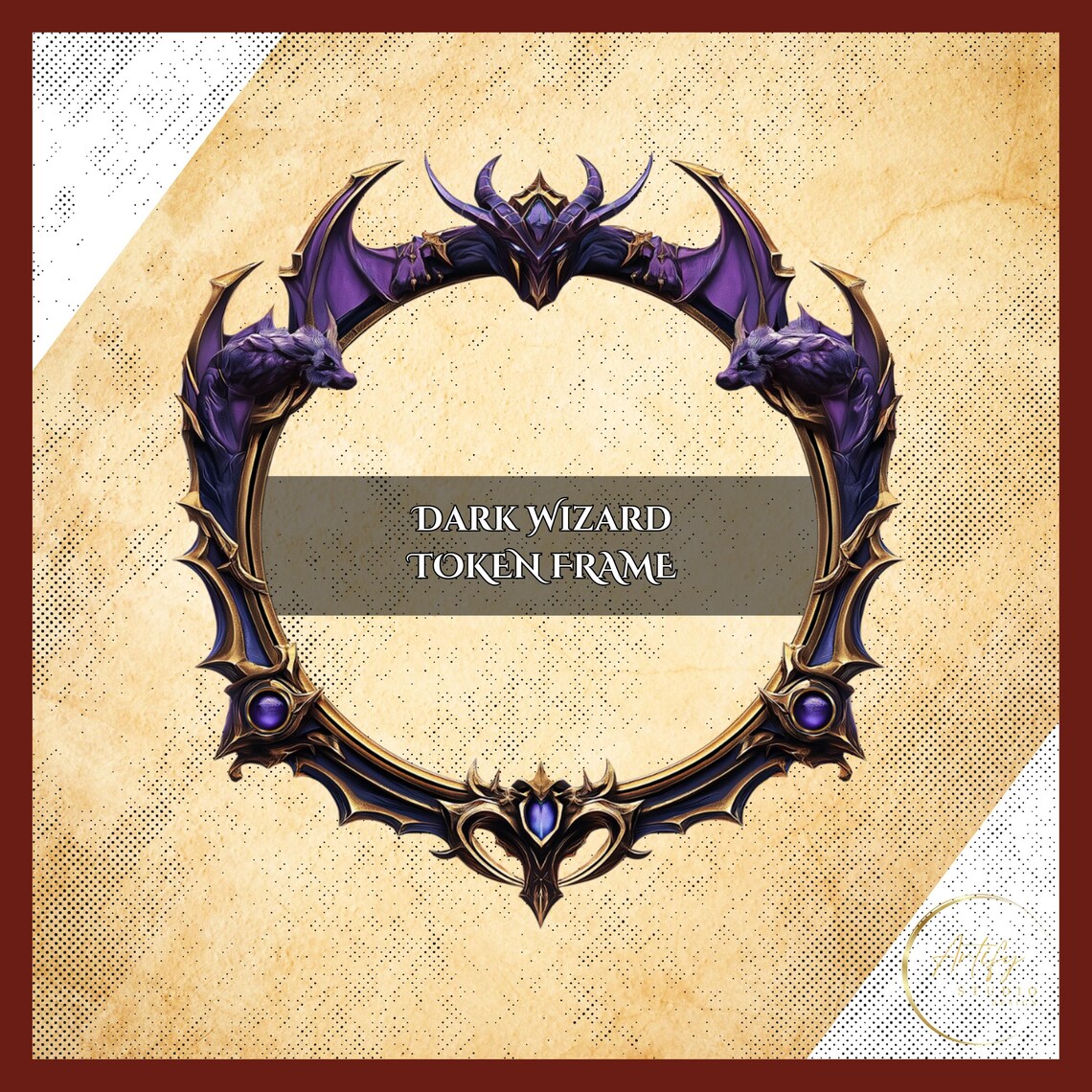 Dark Wizard Token Frame – Digital Border for Dnd or Anything Game ...