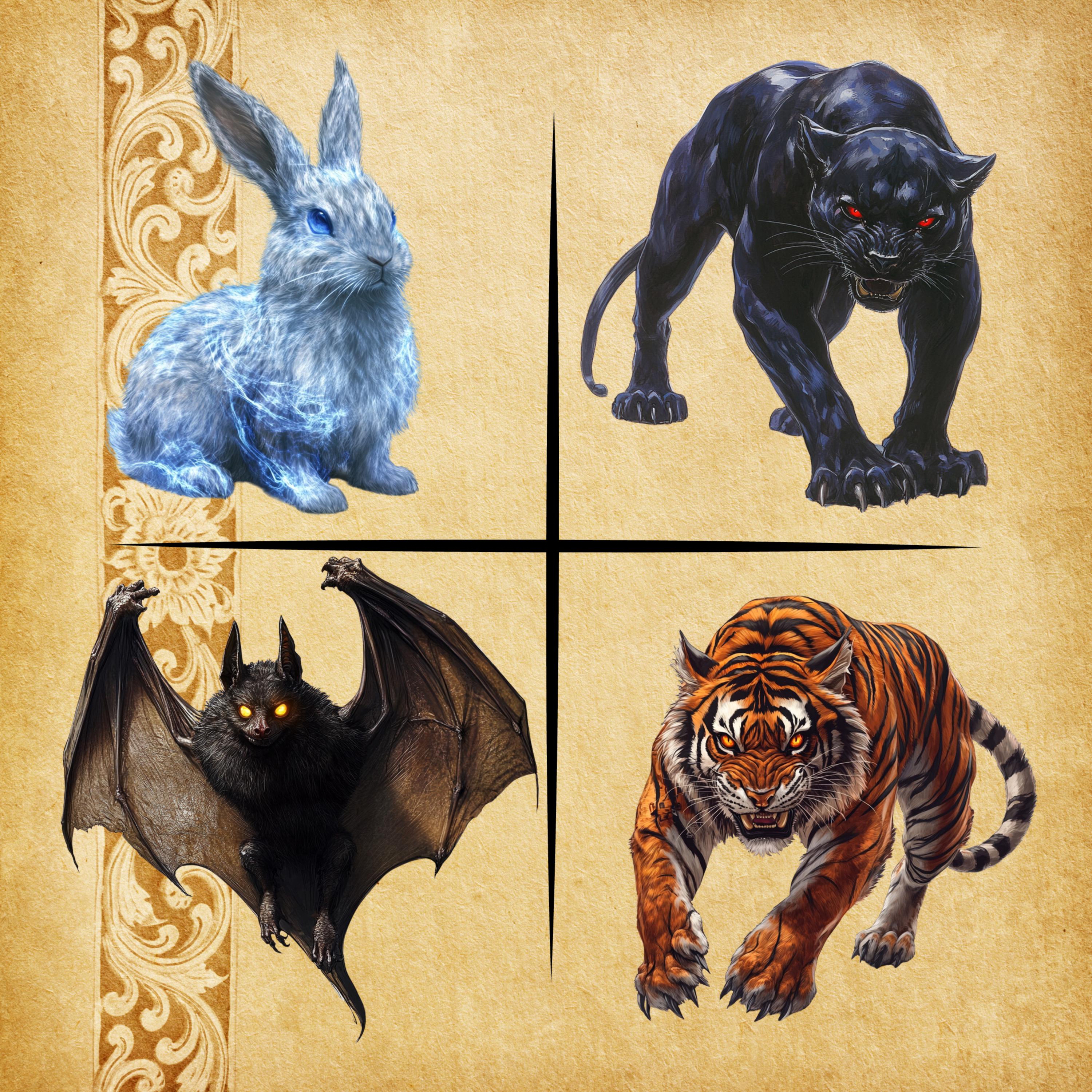 Fantasy RPG Wild Beasts Cliparts, Commercial Use, Dnd, RPG , PNG ...