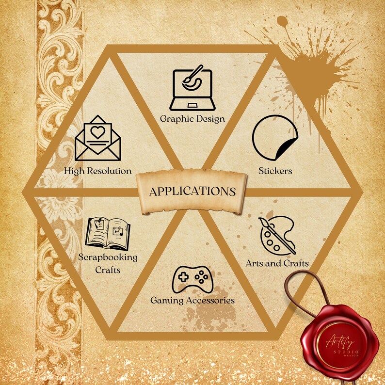 Enchanted Scrolls Clipart – Magical Ancient Scrolls With Mystical ...